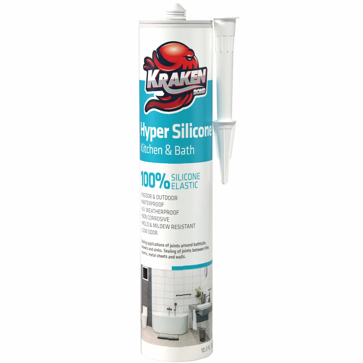 Kraken Bond Hyper Kitchen & Bathroom Silicone | Clear Silicone Sealant