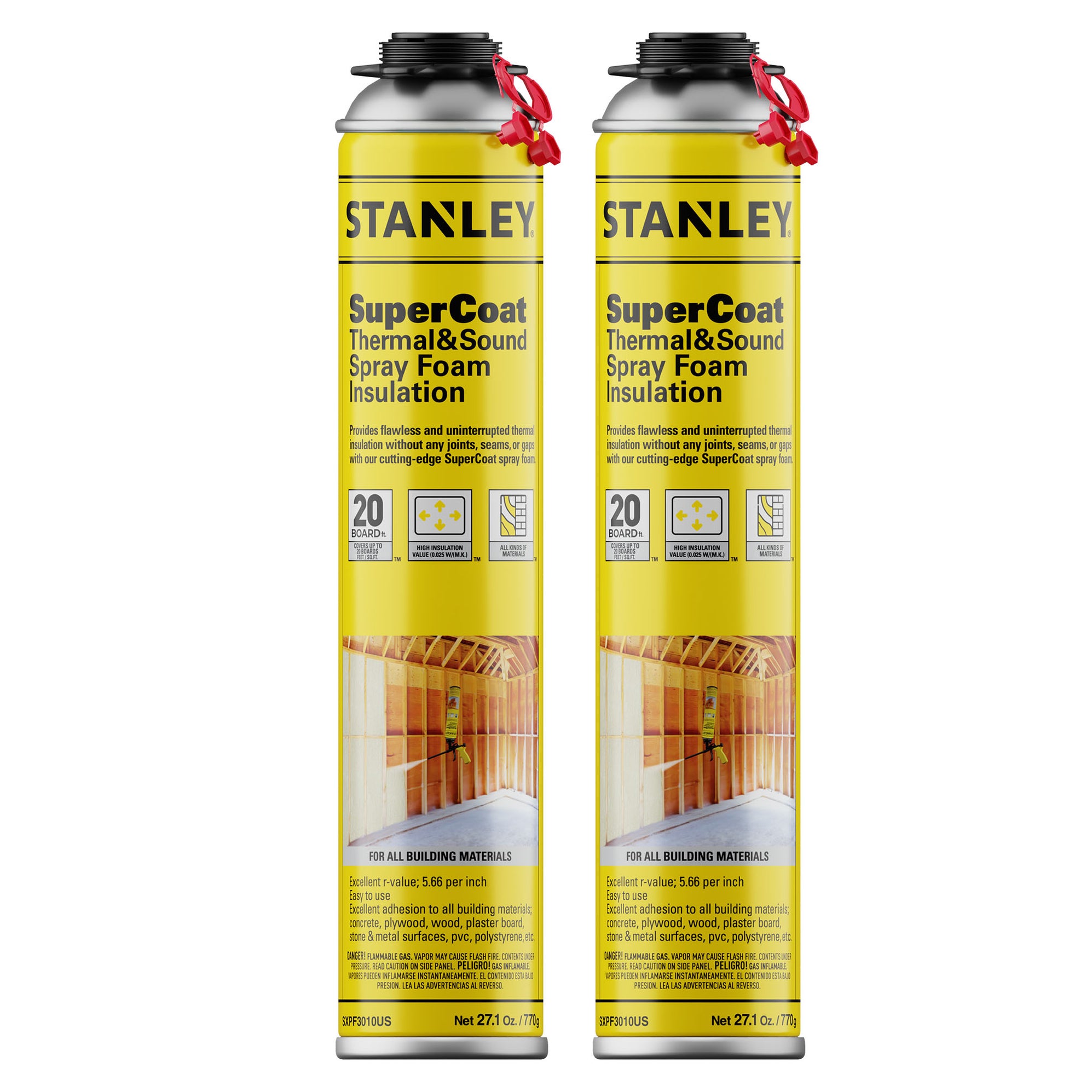 Stanley SuperCoat Thermal & Sound Insulation Spray Foam (Closed Cell)