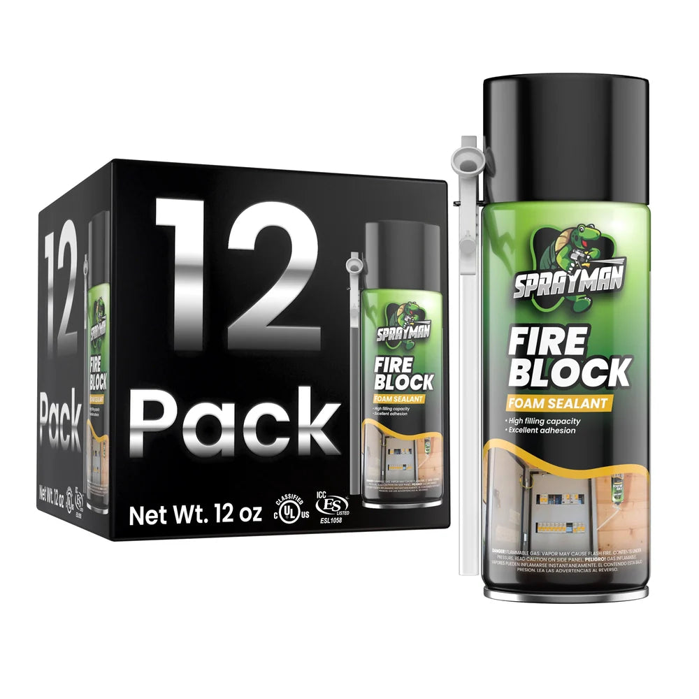 Sprayman Orange Fire Block Foam Sealant | Fireproof Foam