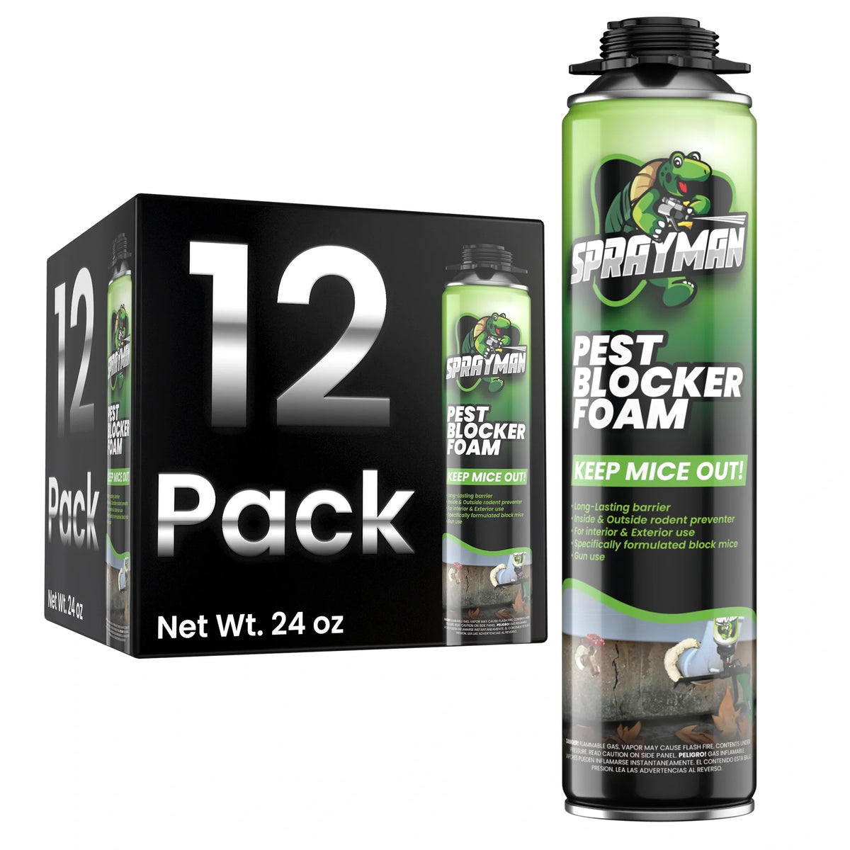 Sprayman Pro Pest Blocker Foam 24 oz | Pest Control Spray Foam