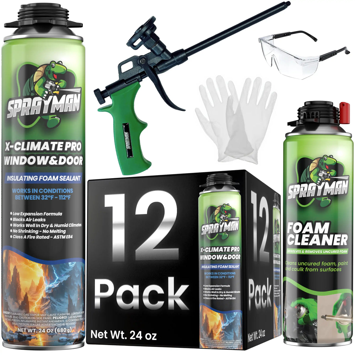 Sprayman X-Climate Pro Window & Door Foam - Low Expansion Polyurethane ...
