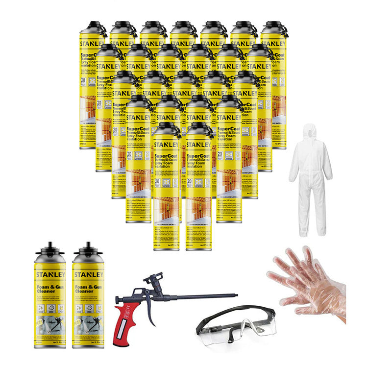 Stanley SuperCoat Thermal & Sound Insulation Spray Foam, (Closed Cell)