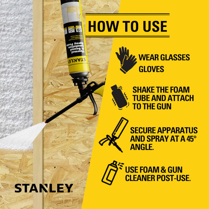 Stanley SuperCoat Thermal & Sound Insulation Spray Foam (Closed Cell)